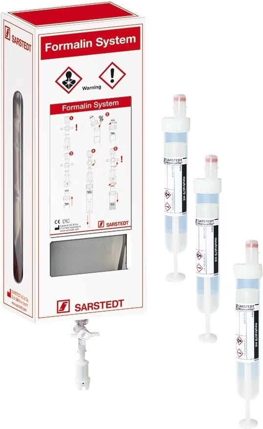 Formalin Set 9 ml - Formalin 450 ml + 100 stk 9ml rør - DENTALSPAR AS