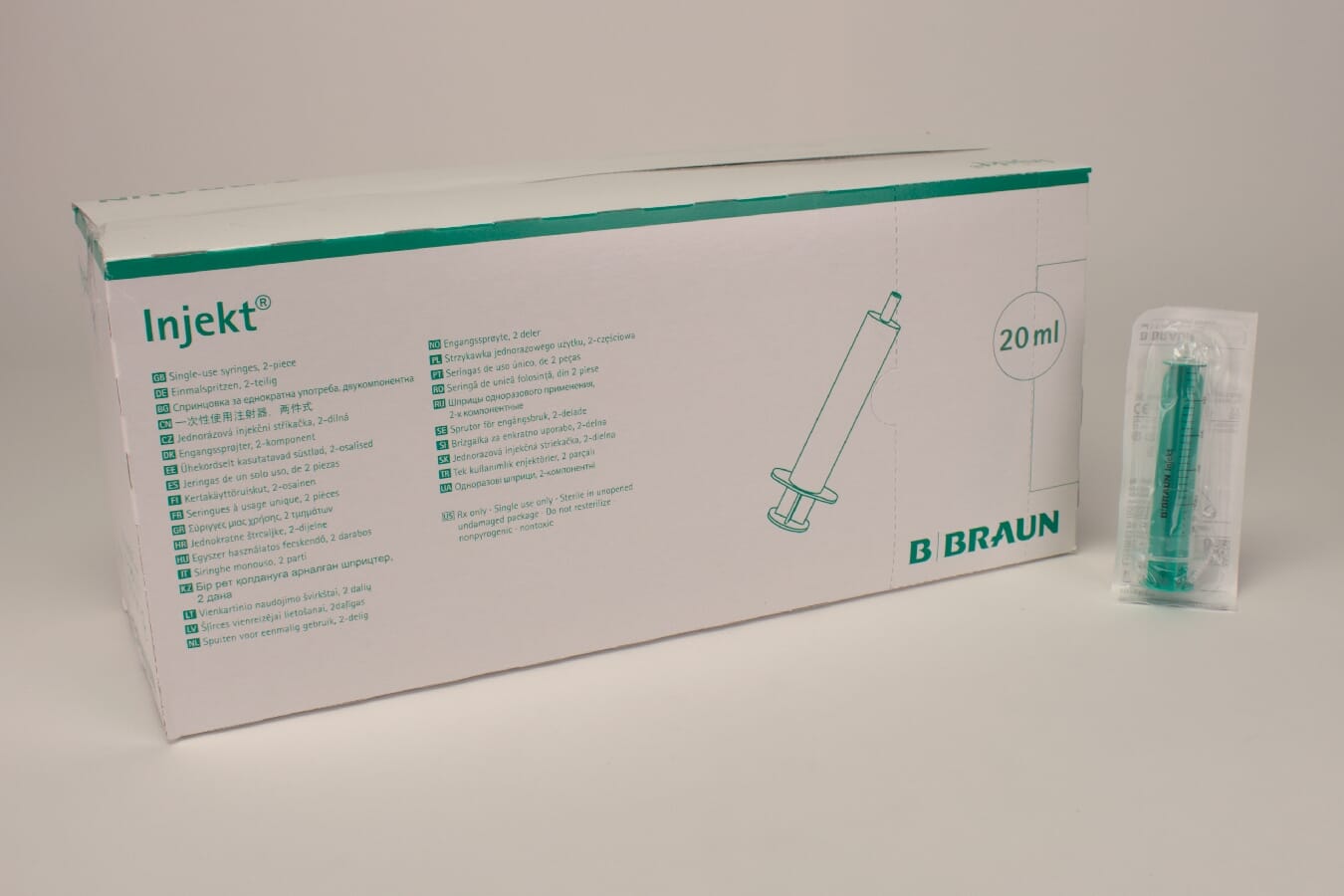 Inject luer-lock sprøyte 20 ml 100 stk - DENTALSPAR AS