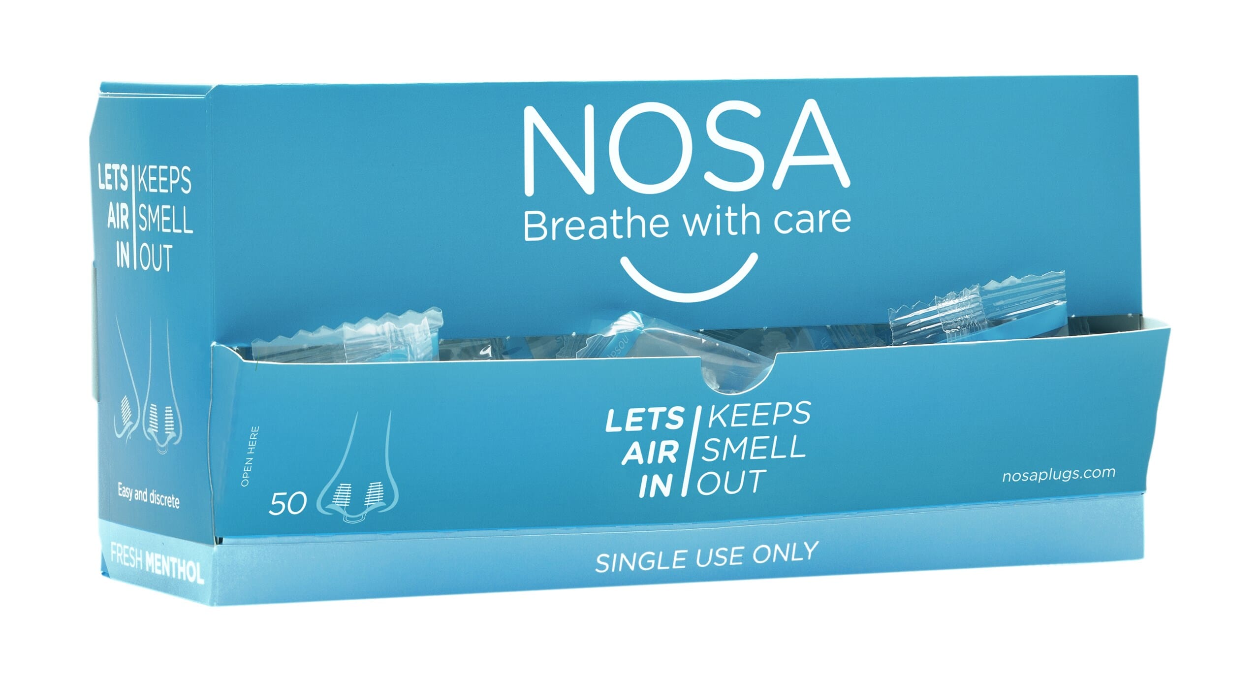 Nosa Plugs - luktbeskyttelse 50 stk - DENTALSPAR AS