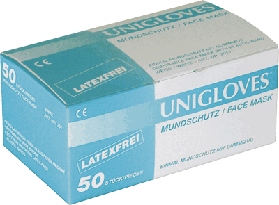 Munnbind Basic med knyting 50 stk Blå - DENTALSPAR AS