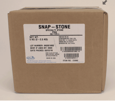 Snap Stone hard gips type 4 Rosa 15 kg - DENTALSPAR AS