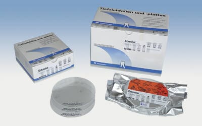 Erkodur plater for skinner hard 125 mm rund 0,6 mm 100 stk - DENTALSPAR AS