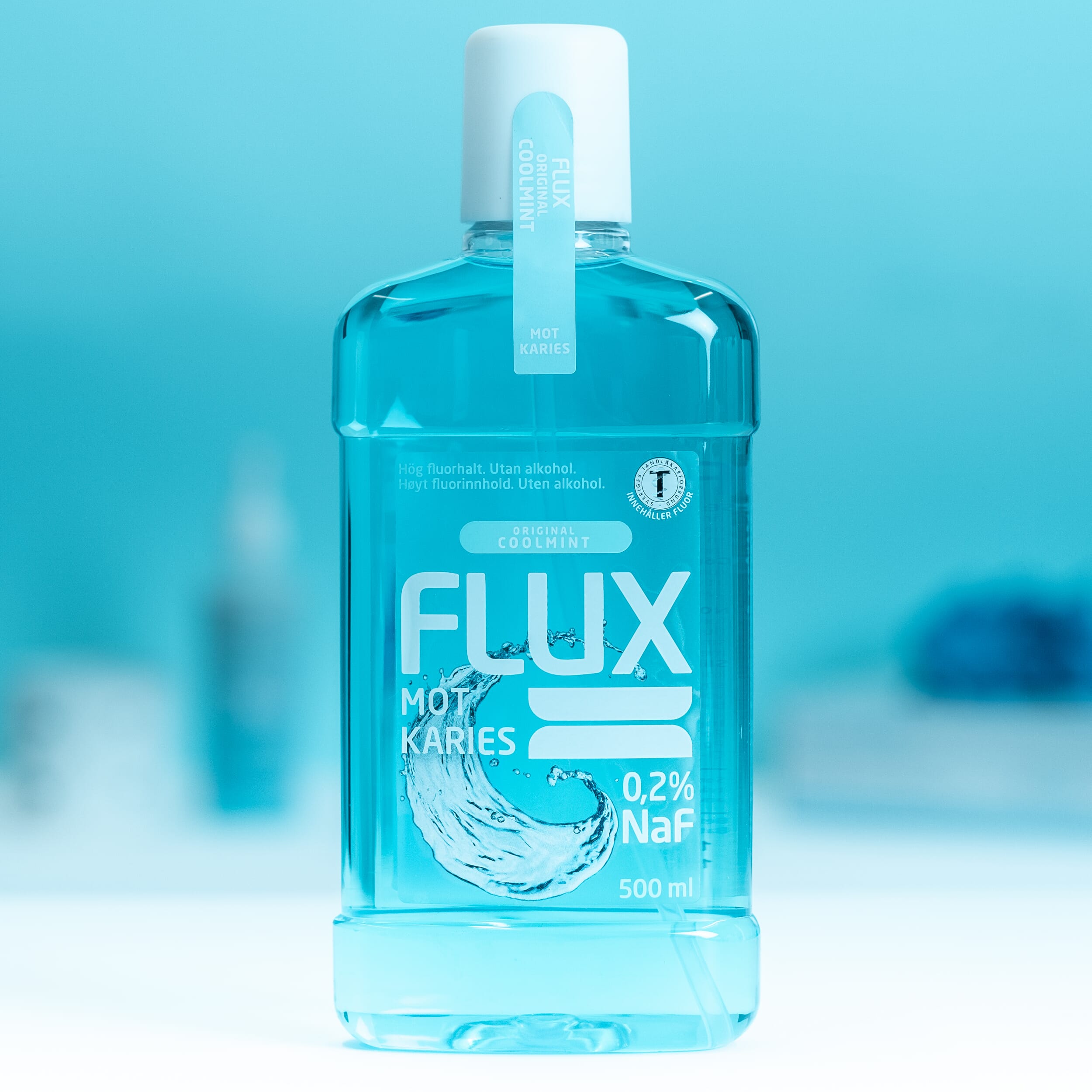 Flux Original munnskyll Cool Mint 0,2 % fluor 500 ml - DENTALSPAR AS