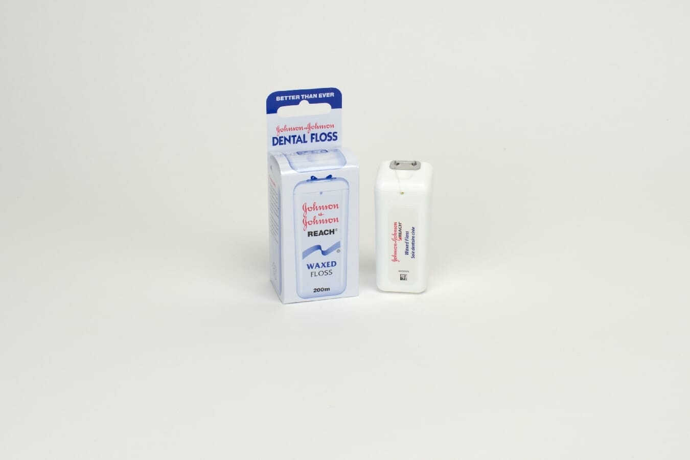 J&J Dental Floss tanntråd 200 meter vokset i dispenser Rund - DENTALSPAR AS