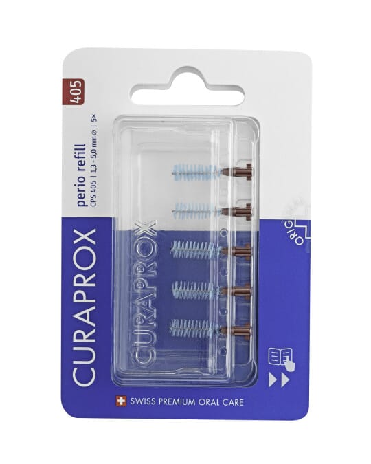 Curaprox CPS 405 Perio 5 stk refill Cherry Pink - DENTALSPAR AS