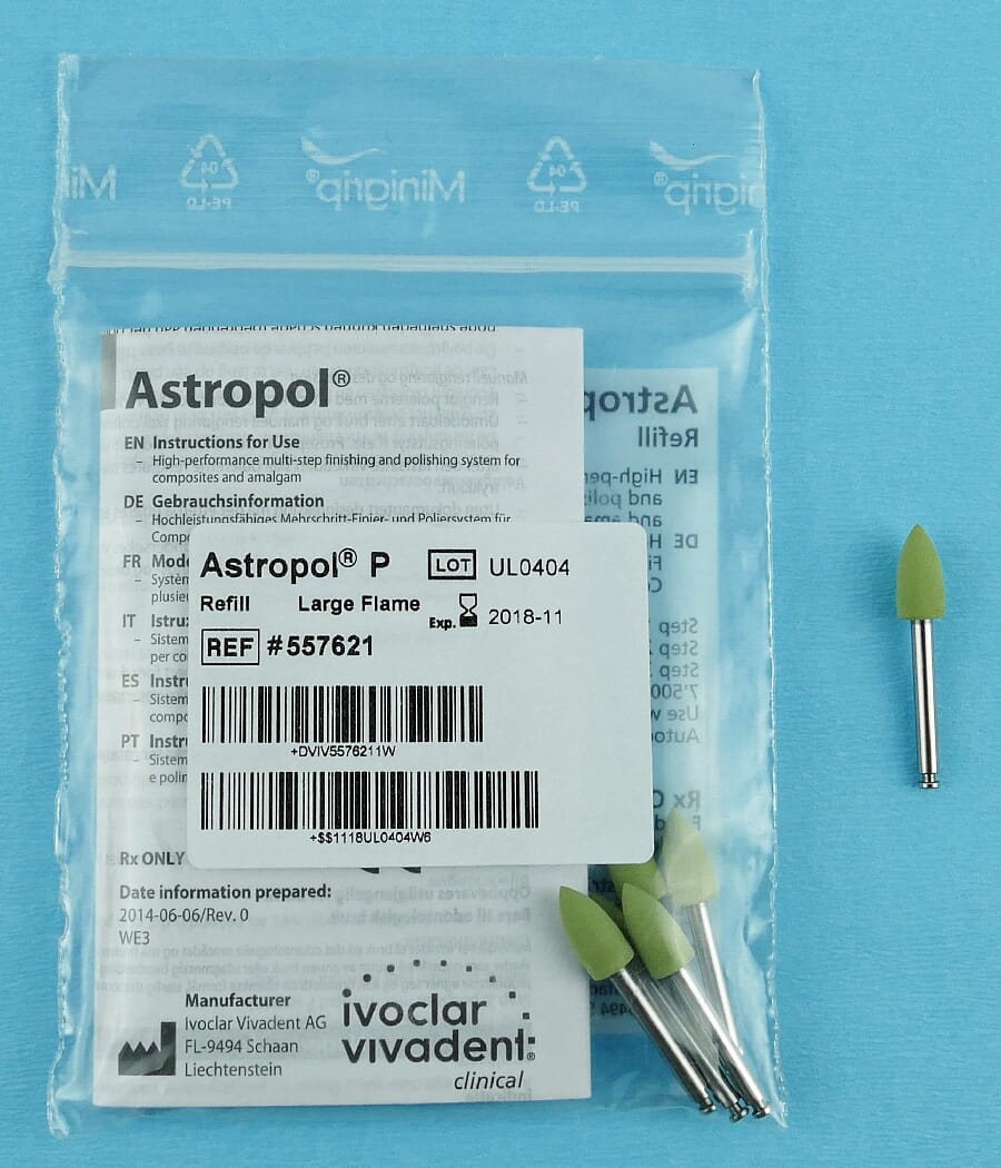 Astropol P polerer medium stor flamme RA 6 stk - DENTALSPAR AS