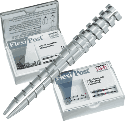 Flexi Post Titan-Stift 30 stk+bor nr 00 hvit - DENTALSPAR AS