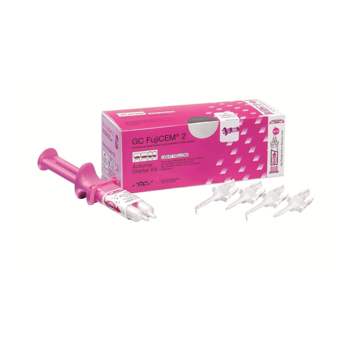 FujiCEM 2 SL Automix 2 x 13,3 g + 44 blandespisser - DENTALSPAR AS