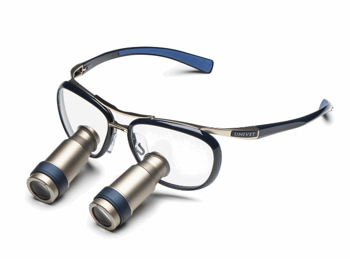 Univet ITA XS ULTRA HD lupe Midnight blue 4,0x 350 mm - DENTALSPAR AS